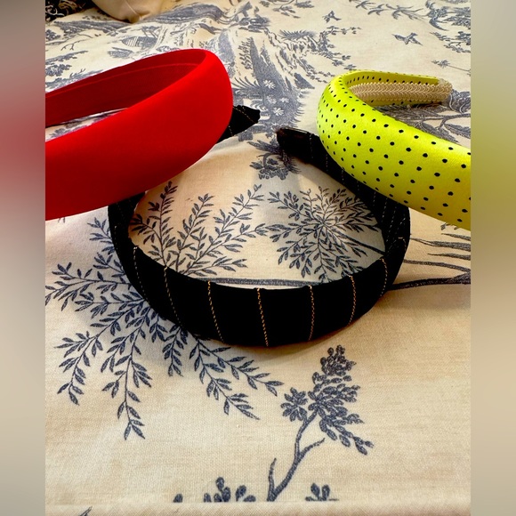 Accessories | Headbands2 Girls Festivered Yellow Black Polka Dot ...